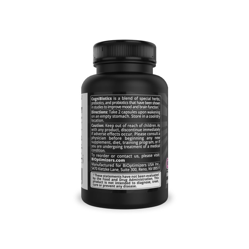 CogniBiotics BiOptimizers - 60 Caps | Mood Supplement | XBrain
