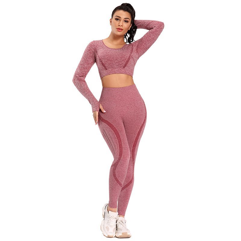 High quality Pink Yoga set Tight And Top - XBrain