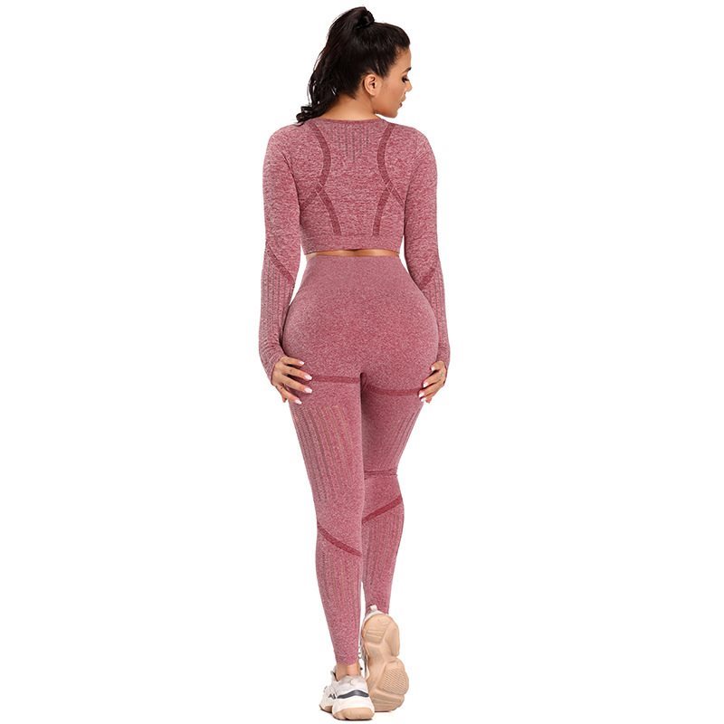 High quality Pink Yoga set Tight And Top - XBrain